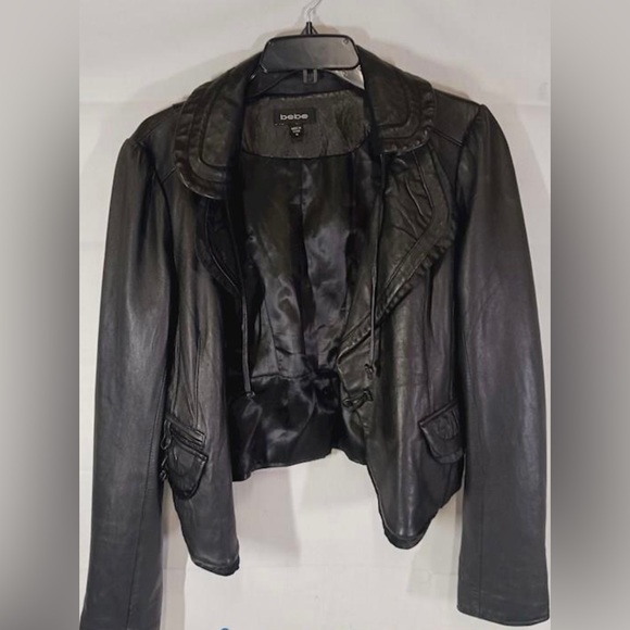 bebe | Jackets & Coats | Beautiful Unique Leather Jacket Bebe | Poshmark